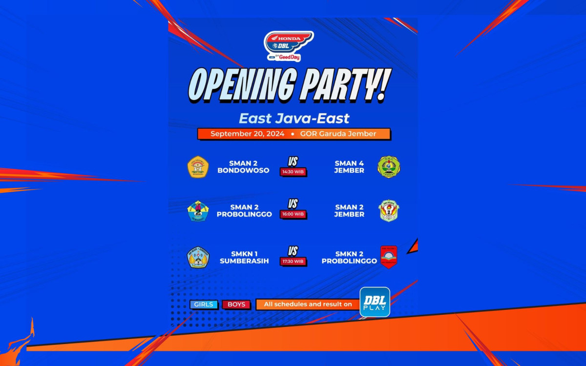 Jadwal dan Link Live Streaming Opening Party DBL Jember 20 September ...