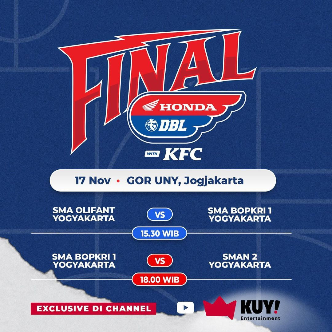 Link Live Streaming Final Party Putri DBL Jogja: Olifant vs BOSA | DBL ID