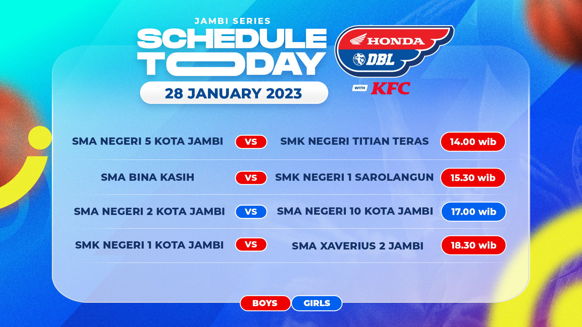 Link Live Streaming DBL Jambi Hari Kedua | DBL ID