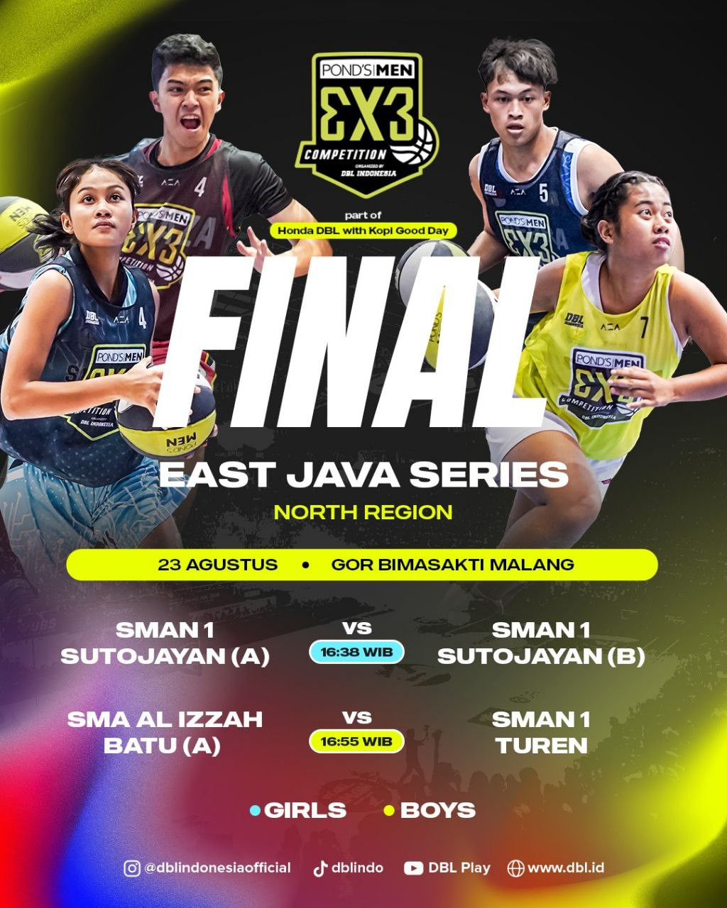 Link Livestream Pond’s Men 3X3 Competition 2023 DBL Malang! | DBL ID