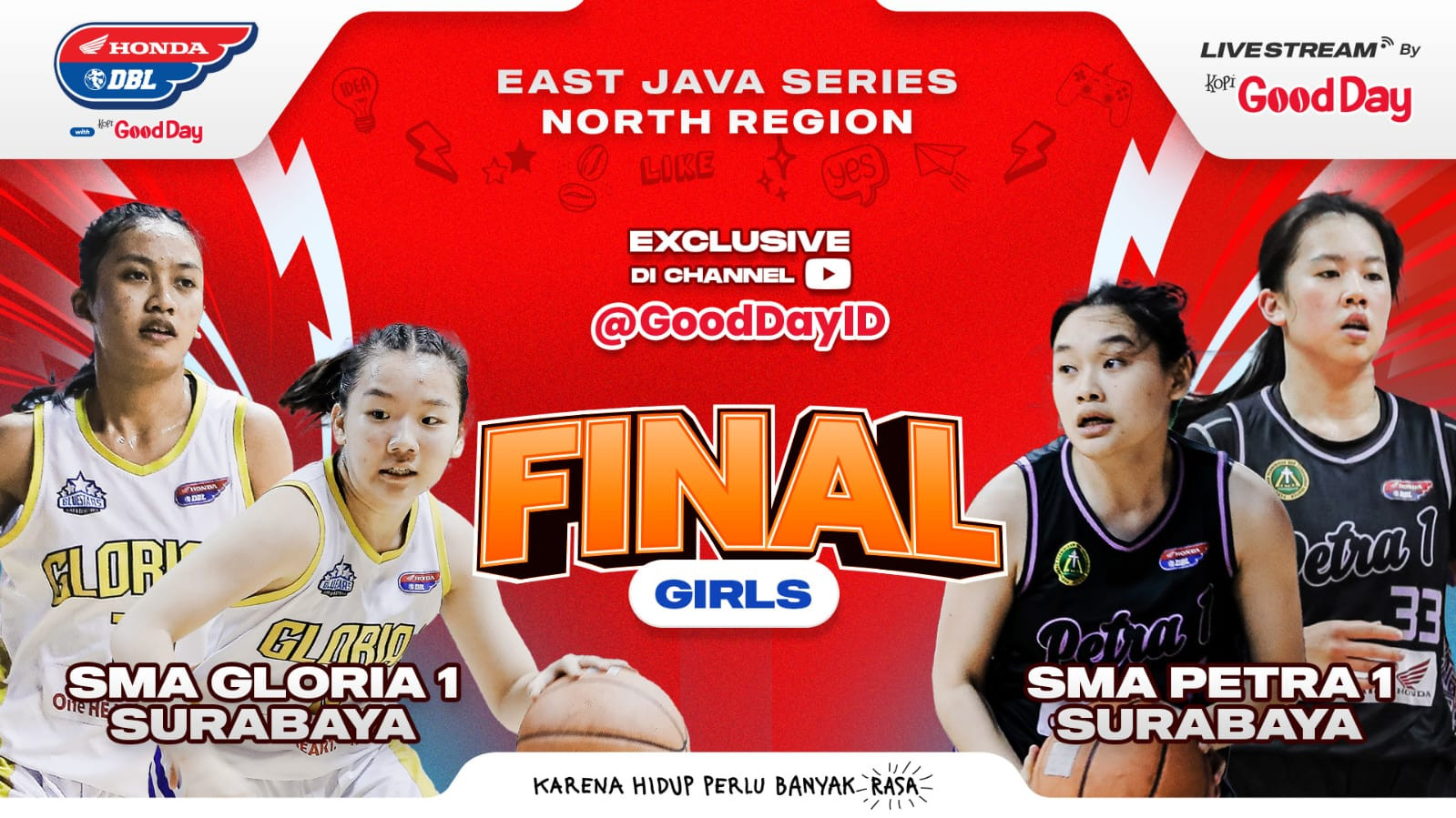 Link Live Streaming Final Party DBL Surabaya: Gloria 1 vs Petra 1 | DBL ID