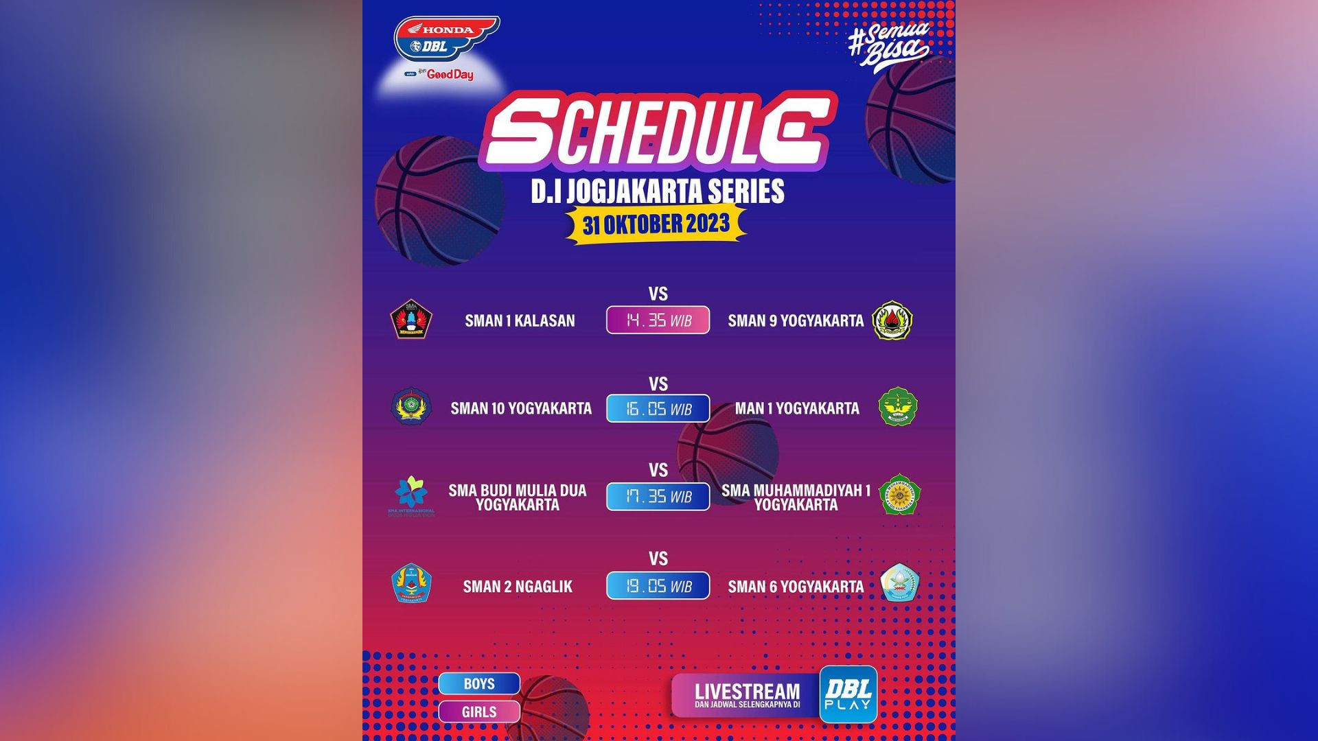 Link Live Streaming DBL Jogjakarta: Laga Do or Die Bakal Tersaji! | DBL ID