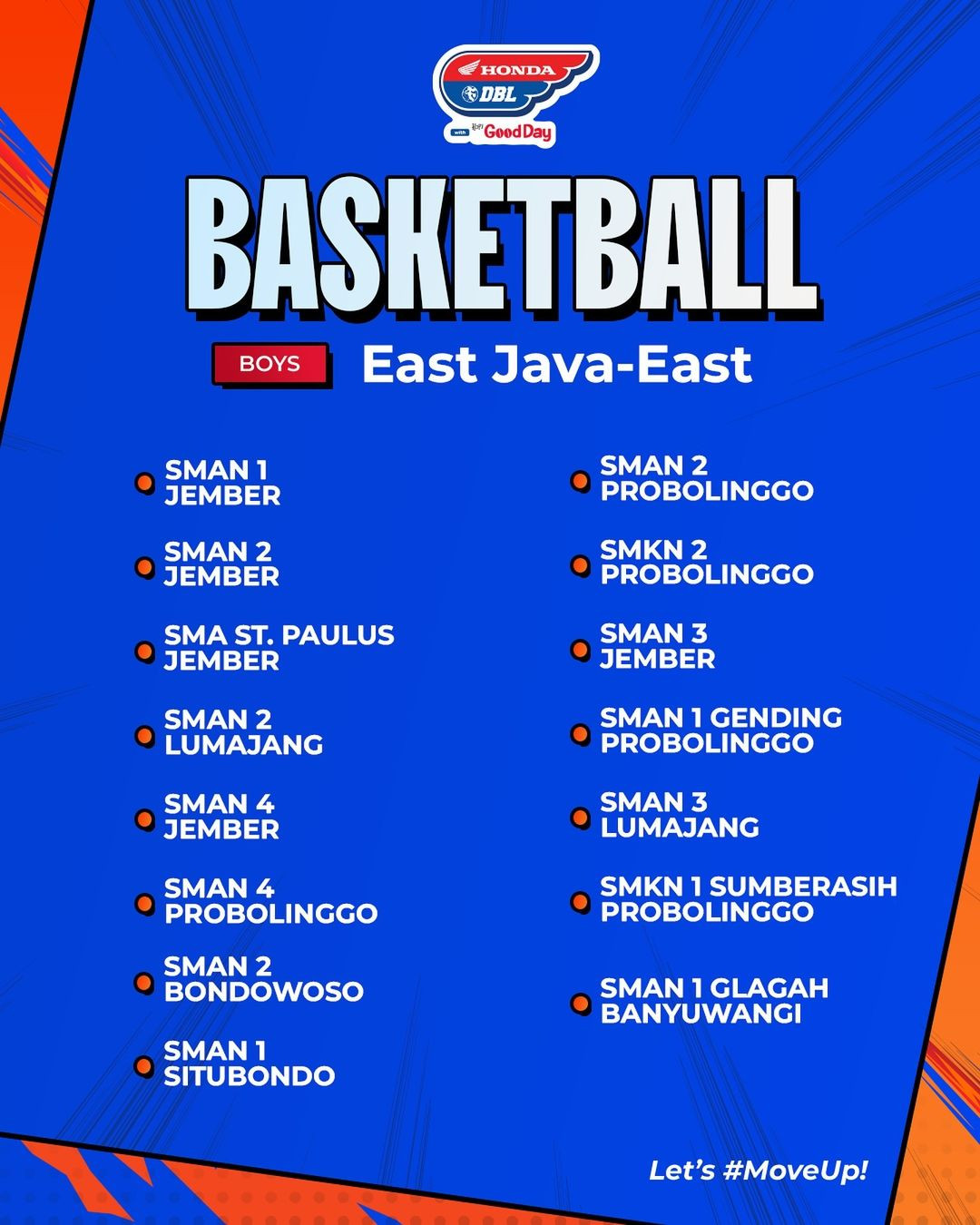 Fixed! Berikut Daftar Tim Honda DBL with Kopi Good Day 2024 East Java ... Fixed! Berikut Daftar Tim Honda DBL with Kopi Good Day 2024 East Java ...