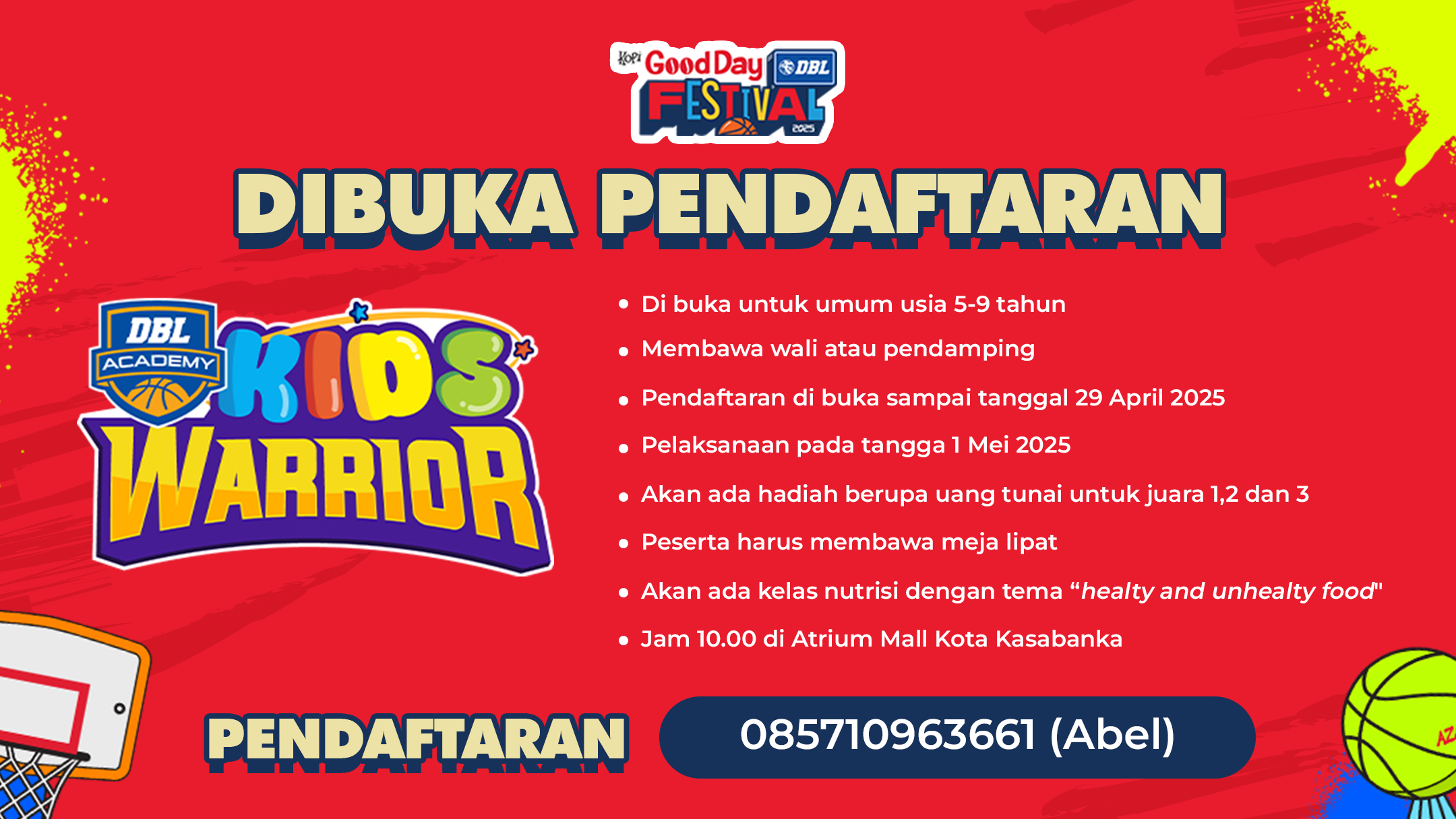 Kopi Good Day DBL Festival 2025 Gelar Kids Warriors untuk Anak-Anak ...
